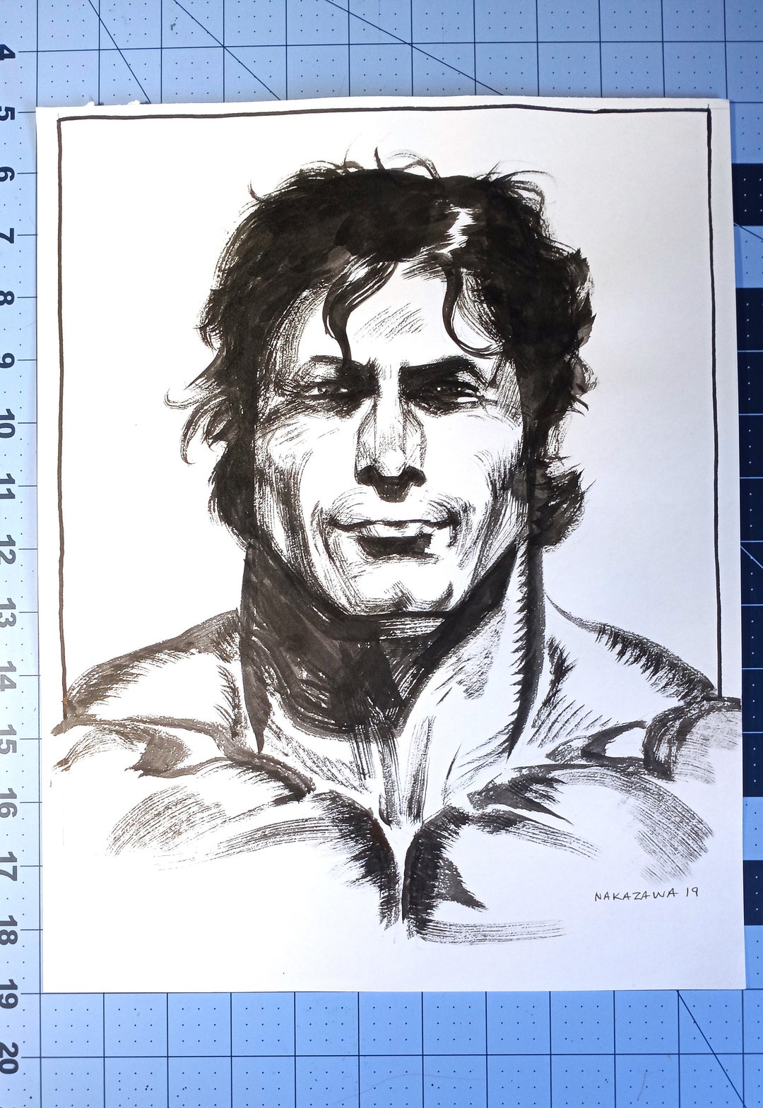 Franco Columbu Portrait Original Art - Etsy