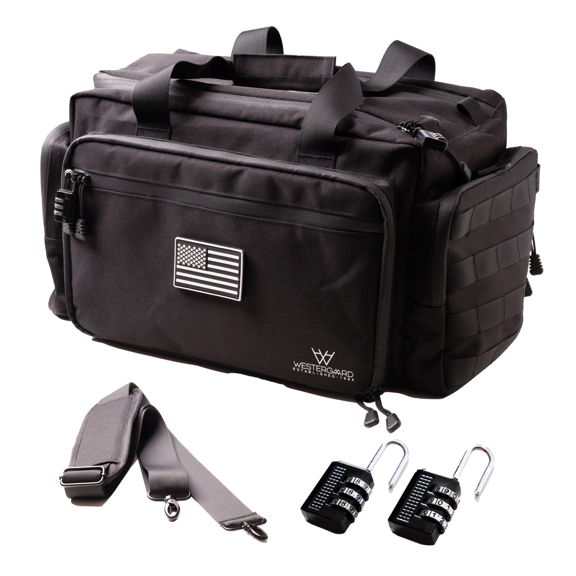 Tactical Gun Range Bag - Hand Gun and Magazine Storage, Lockable ...