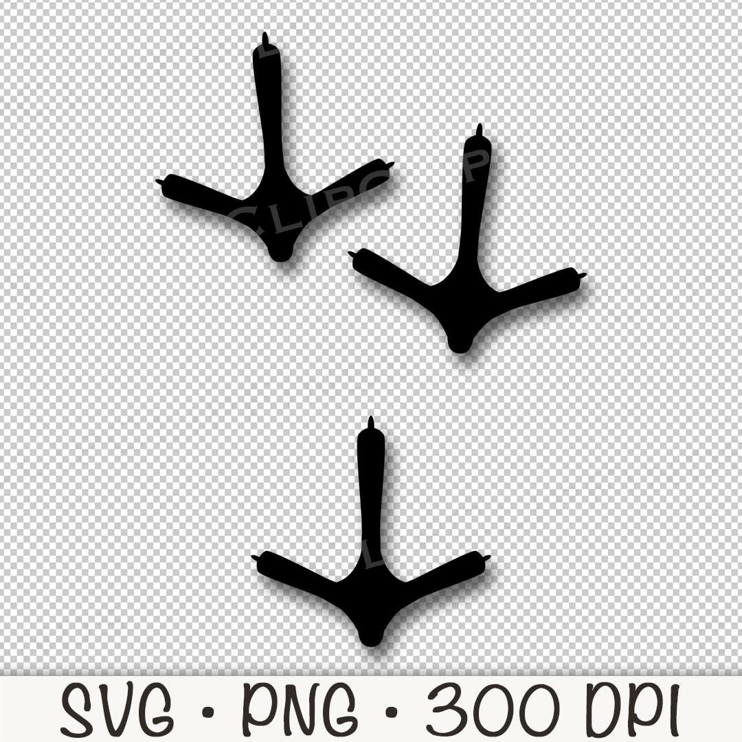 Turkey Feet Print SVG, Turkey Track PNG, Turkey Print Silhouette ...