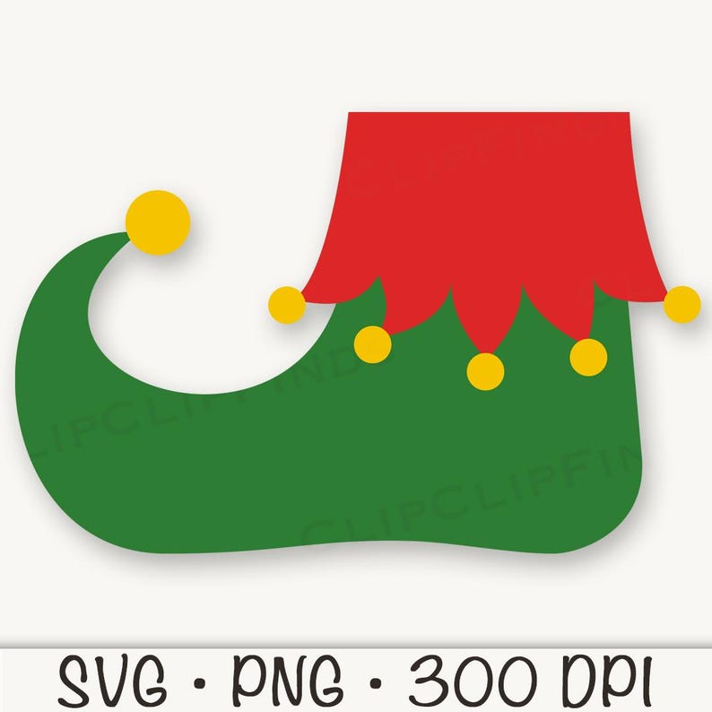 Elf Shoe SVG, Green Elf Shoe PNG, Elf Shoe Clip Art, Digital Download ...