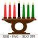 Kwanzaa Kinara, Wooden Kinara, SVG Vector Cut File and PNG Transparent ...