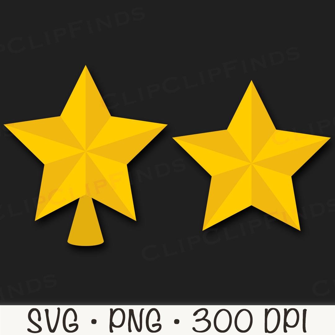 Christmas Star, Christmas Tree Star Topper, Nautical Star, SVG Vector ...