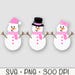 Pink Snowgirl, Snowgirl With Hat, Pink Santa Hat, Snowgirl With Bow ...