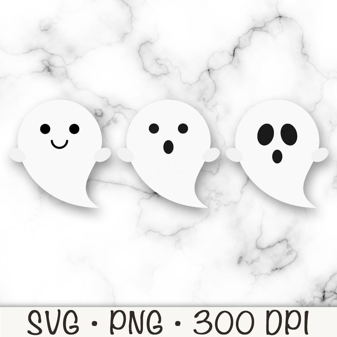Cute Ghosts, Ghost Clipart, Ghost SVG, Ghost PNG, Ghost Bundle Pack ...