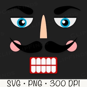 Nutcracker Face SVG, Nutcracker Face PNG, Nutcracker Face Sublimation ...