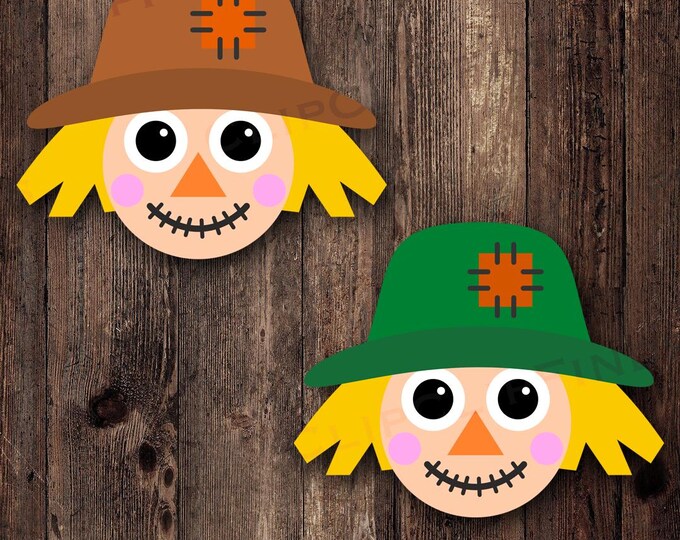 INSTANT Download. Cute Scarecrow Face Svg Cut File. Personal and ...