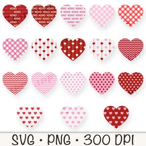 Hearts Clipart, Valentine's Day Hearts PNG, Decorative Hearts SVG ...
