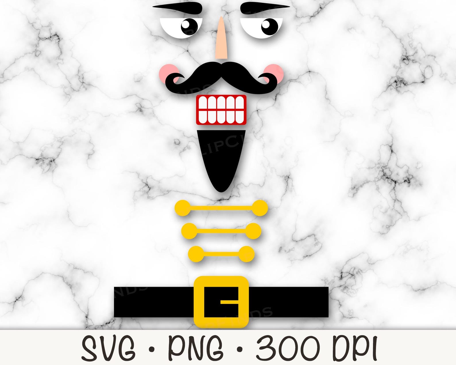 Nutcracker Face SVG Vector Cut File and PNG Transparent Background Clip ...