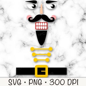 Nutcracker Face SVG Vector Cut File and PNG Transparent Background Clip ...