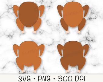 Thanksgiving Turkey SVG Vector File and PNG Transparent Background Clip ...