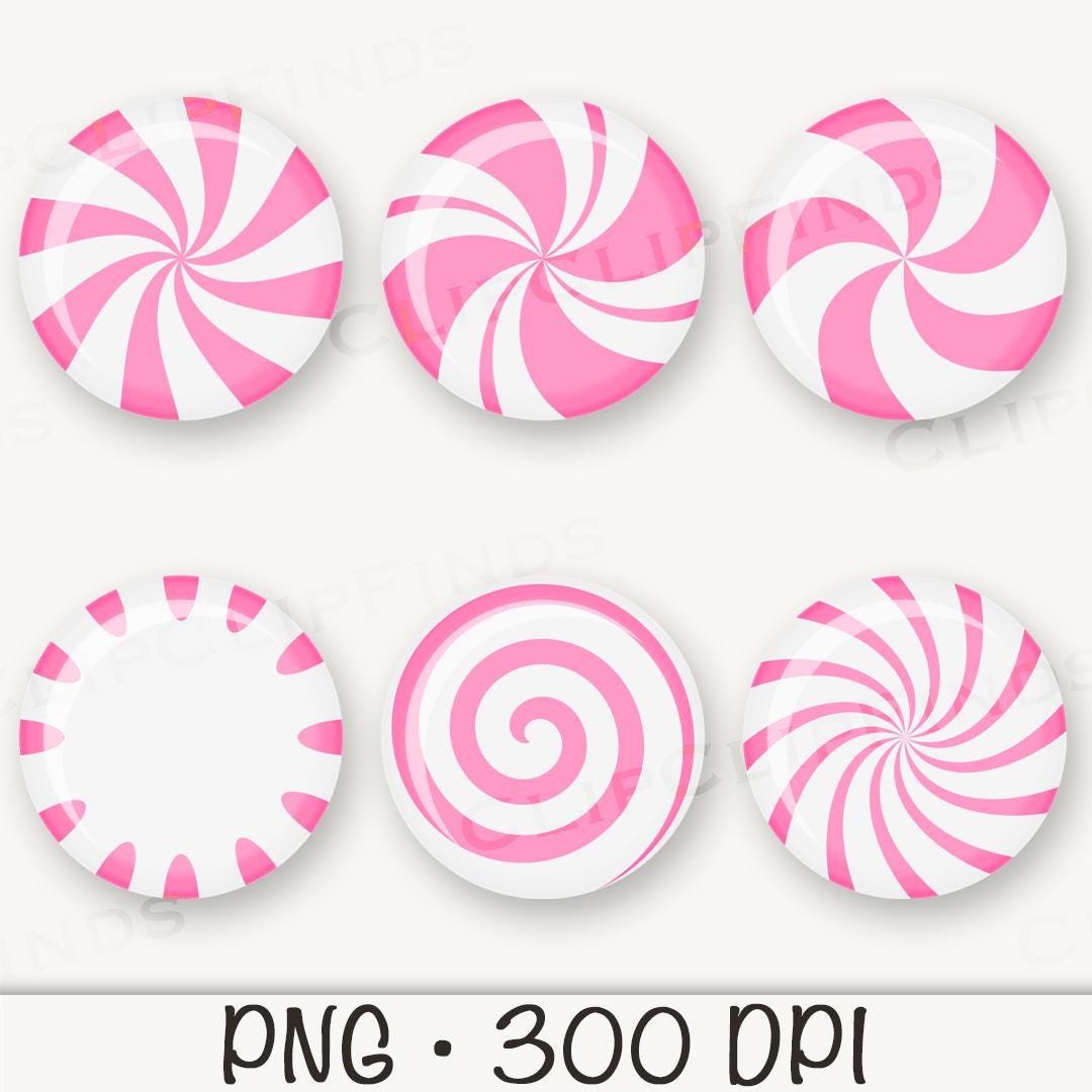 Peppermint Candy Clipart, Peppermint Candy PNG, Pink Peppermint ...