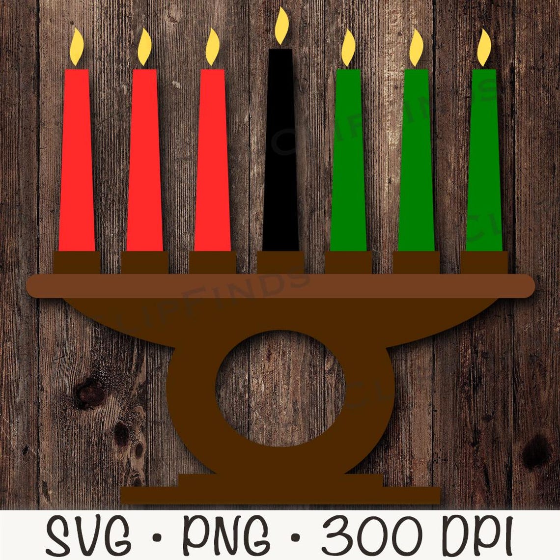 Kwanzaa Kinara, Wooden Kinara, SVG Vector Cut File and PNG Transparent ...