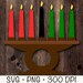 Kwanzaa Kinara, Wooden Kinara, SVG Vector Cut File and PNG Transparent ...