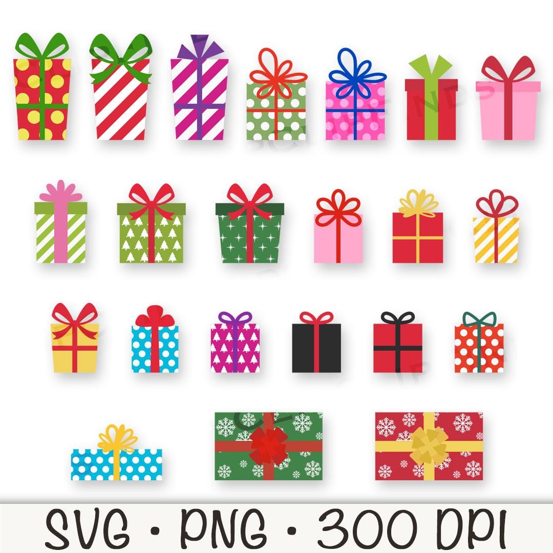 Christmas Presents SVG, Christmas Gifts PNG, Christmas Gifts Clipart ...