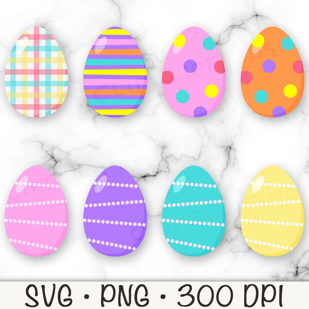 Easter Eggs Clipart, Easter Eggs PNG, Colorful Easter Eggs, Easter Eggs ...