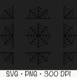 Spider Web SVG, Spider Web Corner, Half Spider Web, Spider Web Clip Art ...
