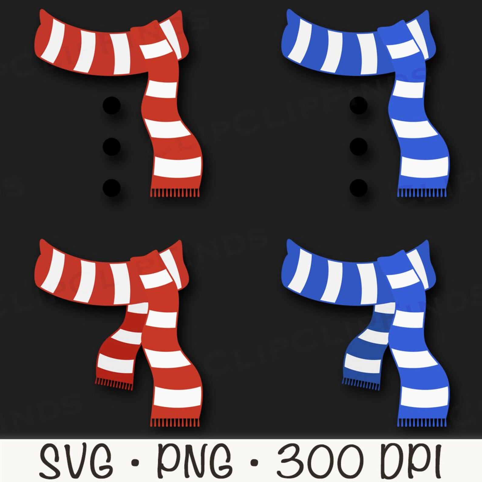 Scarf SVG, Snowman Scarf PNG, Blue Stripped Scarf Clip Art, Red ...