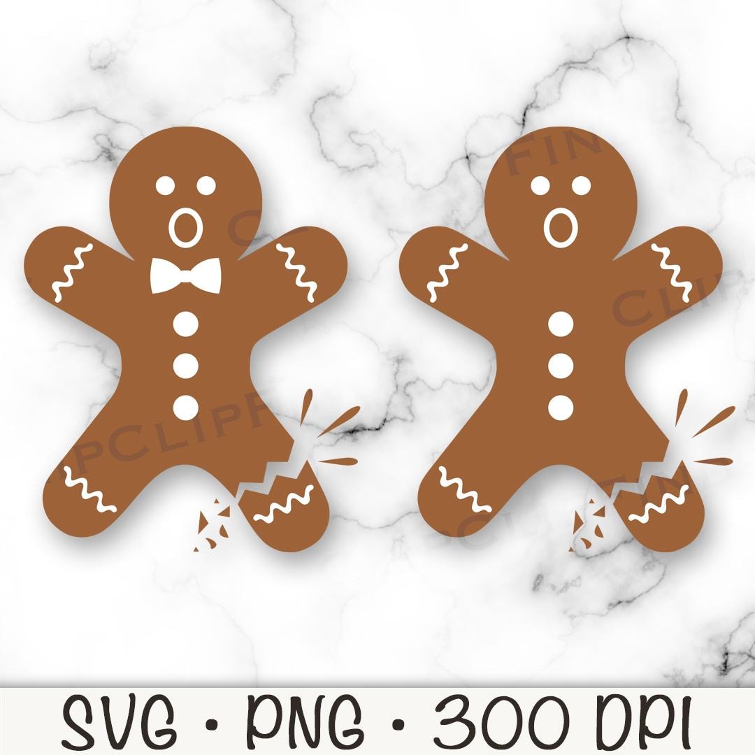 Broken Gingerbread Man SVG, Oh Snaps SVG PNG, Funny Gingerbread ...