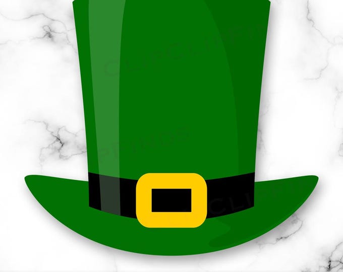 St. Patrick’s Day Clipart Illustration of a Green Leprechaun Buckle Hat ...