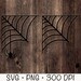 Corner Spider Web/hanging Spider Bundle SVG Vector File and PNG ...