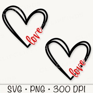 Scribble Heart SVG, Heart Outline PNG, Hand-drawn Heat, Heart With Love ...