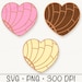 Heart Concha SVG, Concha Bread Heart PNG, Strawberry, Chocolate ...