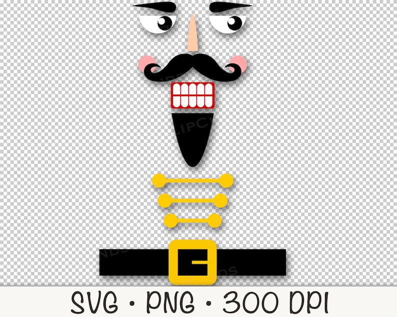 Nutcracker Face SVG Vector Cut File and PNG Transparent Background Clip ...