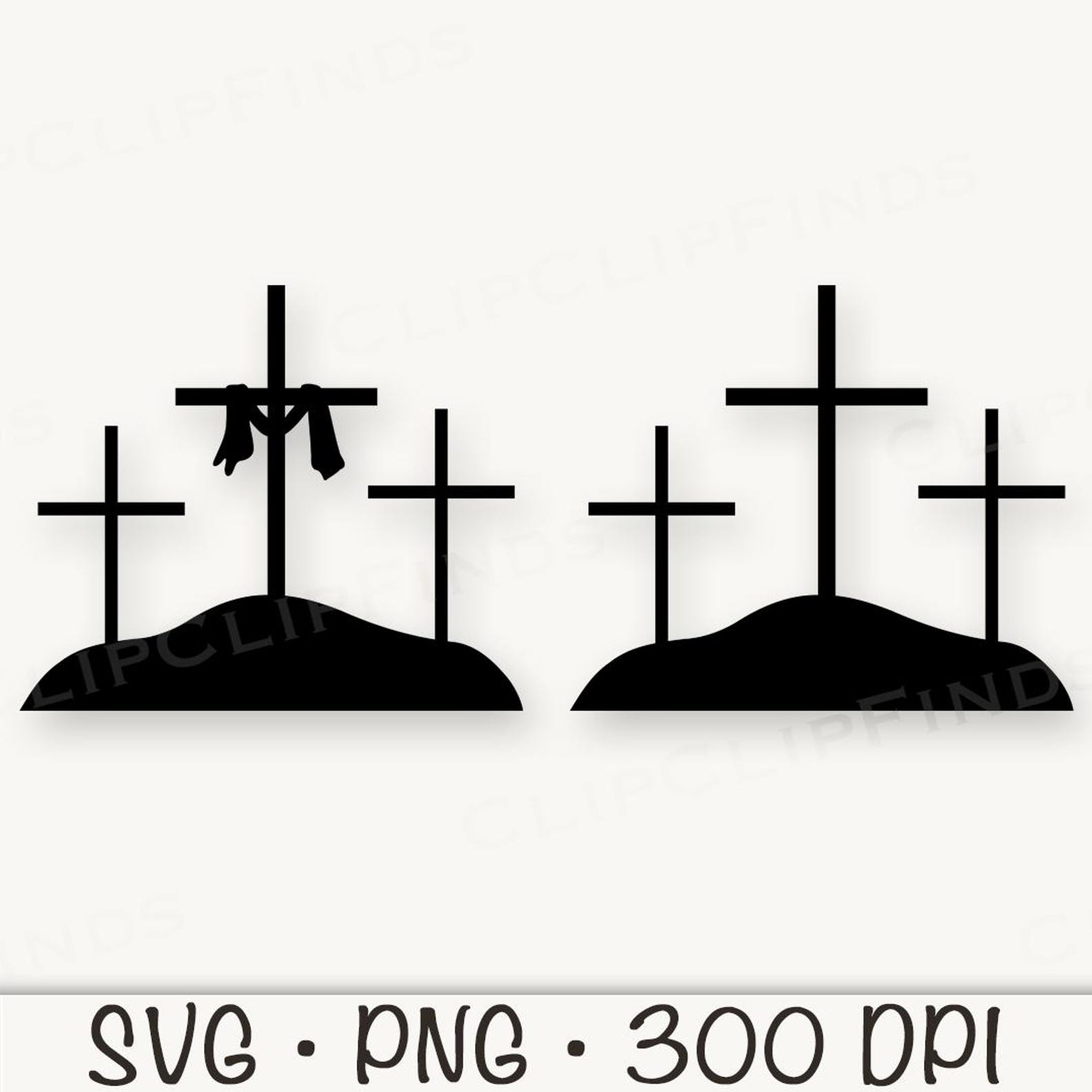 Calvary Crosses SVG, Three Crosses SVG, Calvary Crosses Silhouette PNG ...