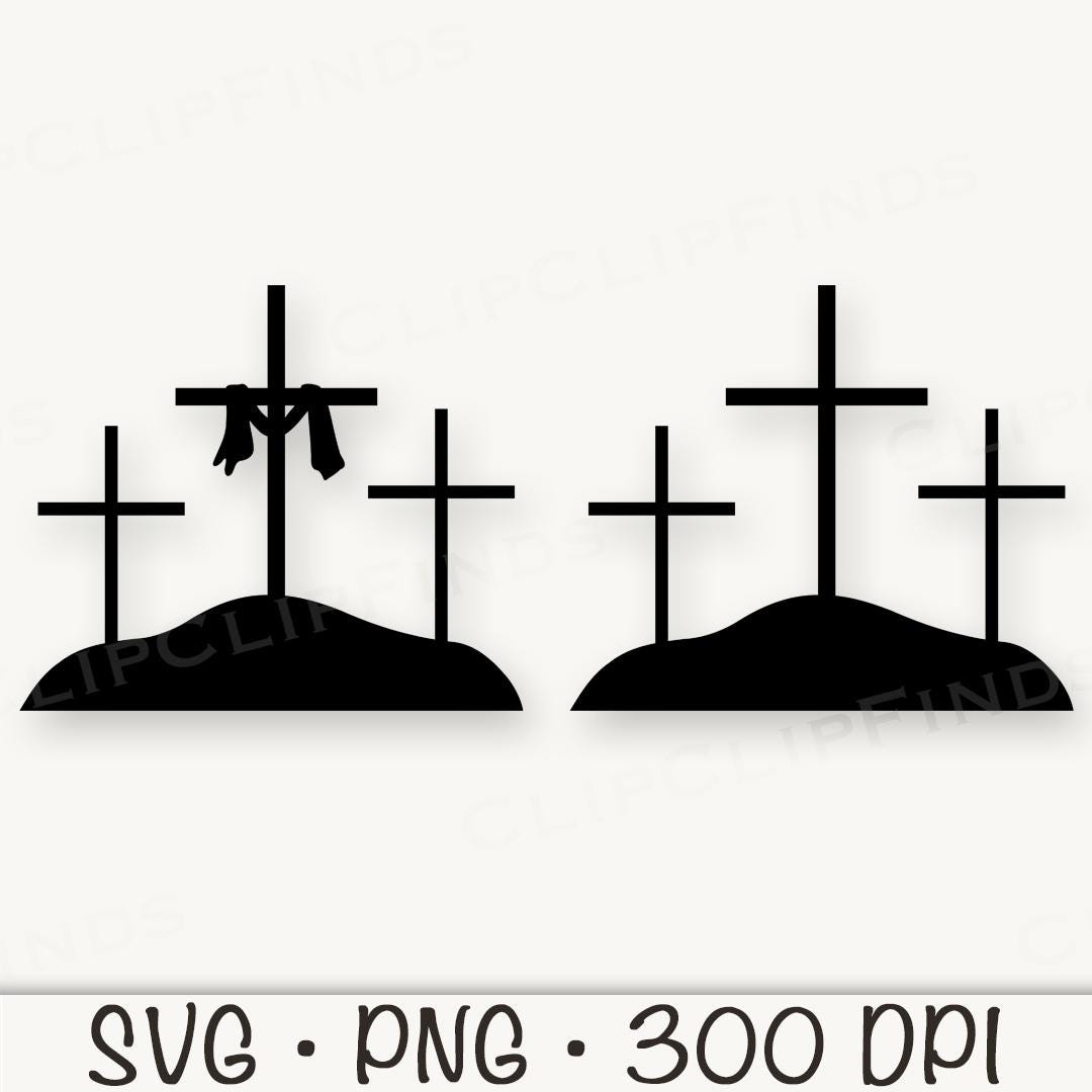 Calvary Crosses SVG, Three Crosses SVG, Calvary Crosses Silhouette PNG ...