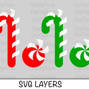 Candy Cane, Peppermint Candy, Christmas Candy, Candy Cane SVG, Vector ...