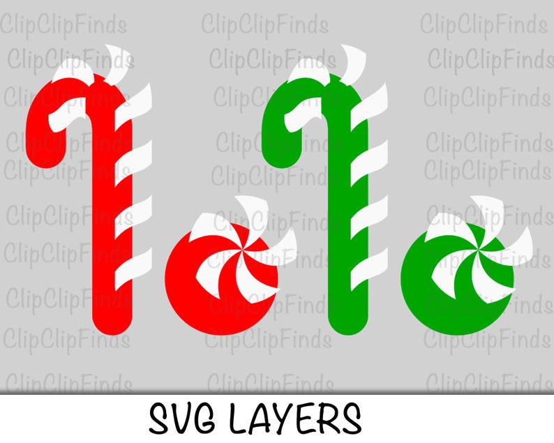 Candy Cane, Peppermint Candy, Christmas Candy, Candy Cane SVG, Vector ...