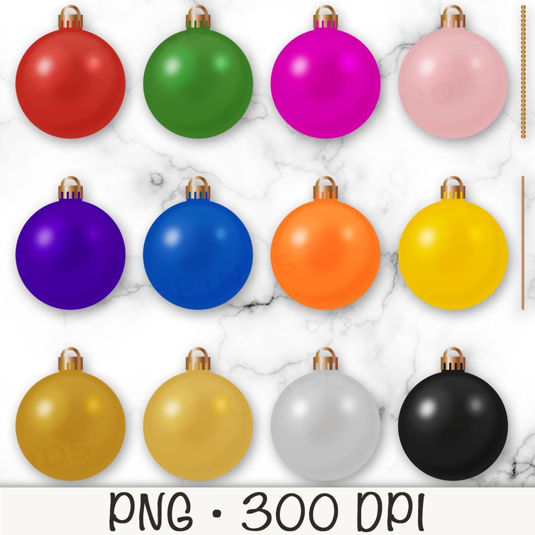 Christmas Ornament Balls Clipart, Ornaments PNG, Colorful Ornaments ...
