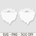 Santa Beard SVG, Santa Claus Beard and Mustache PNG, Instant Digital ...
