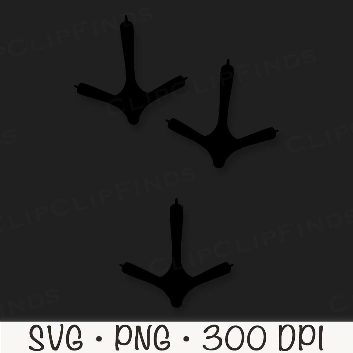 Turkey Feet Print SVG, Turkey Track PNG, Turkey Print Silhouette ...