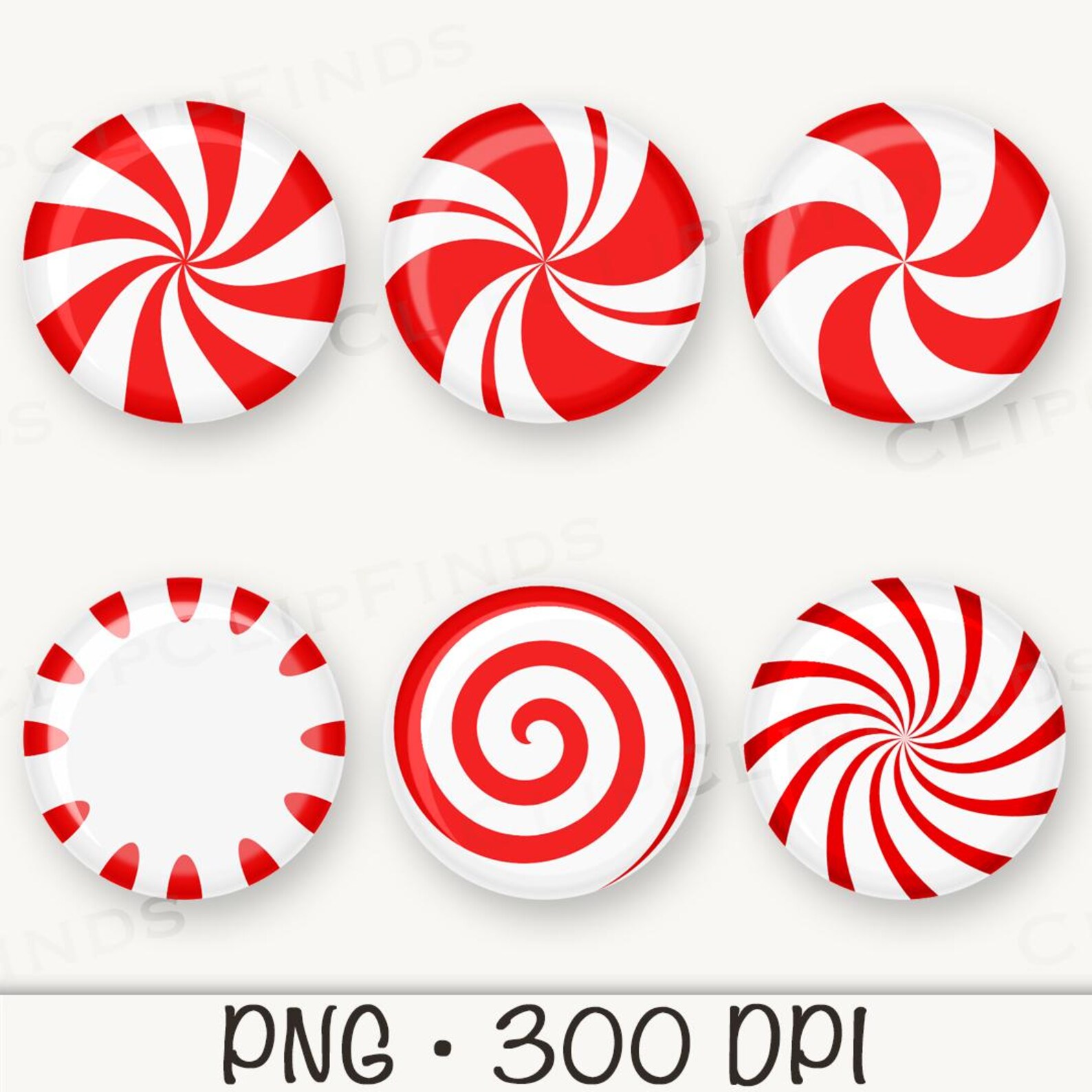 Peppermint Candy Clipart, Peppermint Candy PNG, Red Peppermint ...