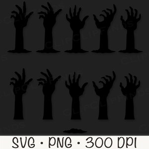 Zombie Hand SVG, Zombie Hand PNG, Zombie Hand Silhouette, Zombie Hand ...