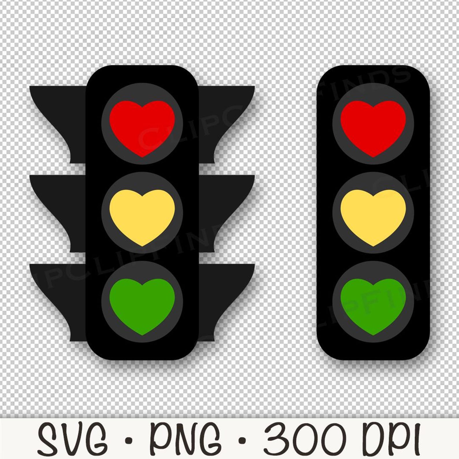 Heart Traffic Light, Traffic Light Love, Valentine's Day, SVG, PNG ...