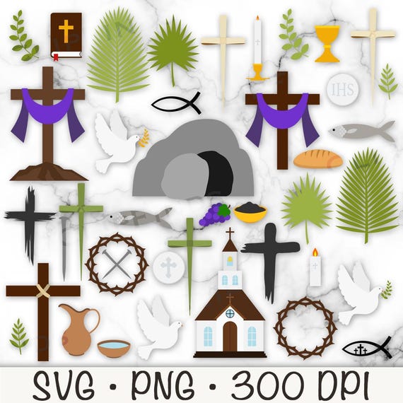 Christian Easter Symbols Clip Art