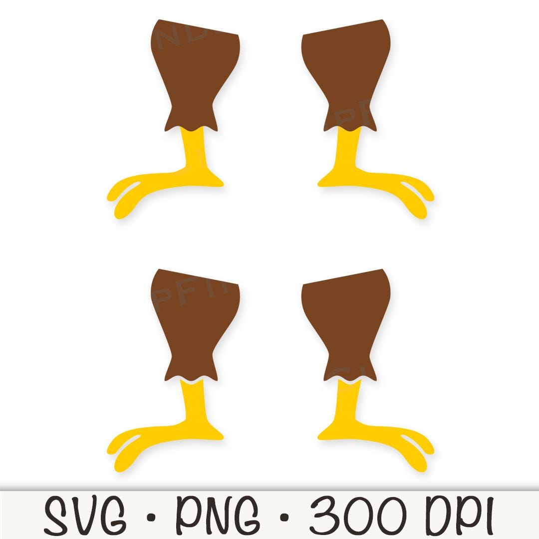 Turkey Legs SVG, Turkey Feet PNG, Turkey Monogram, Standing Legs ...