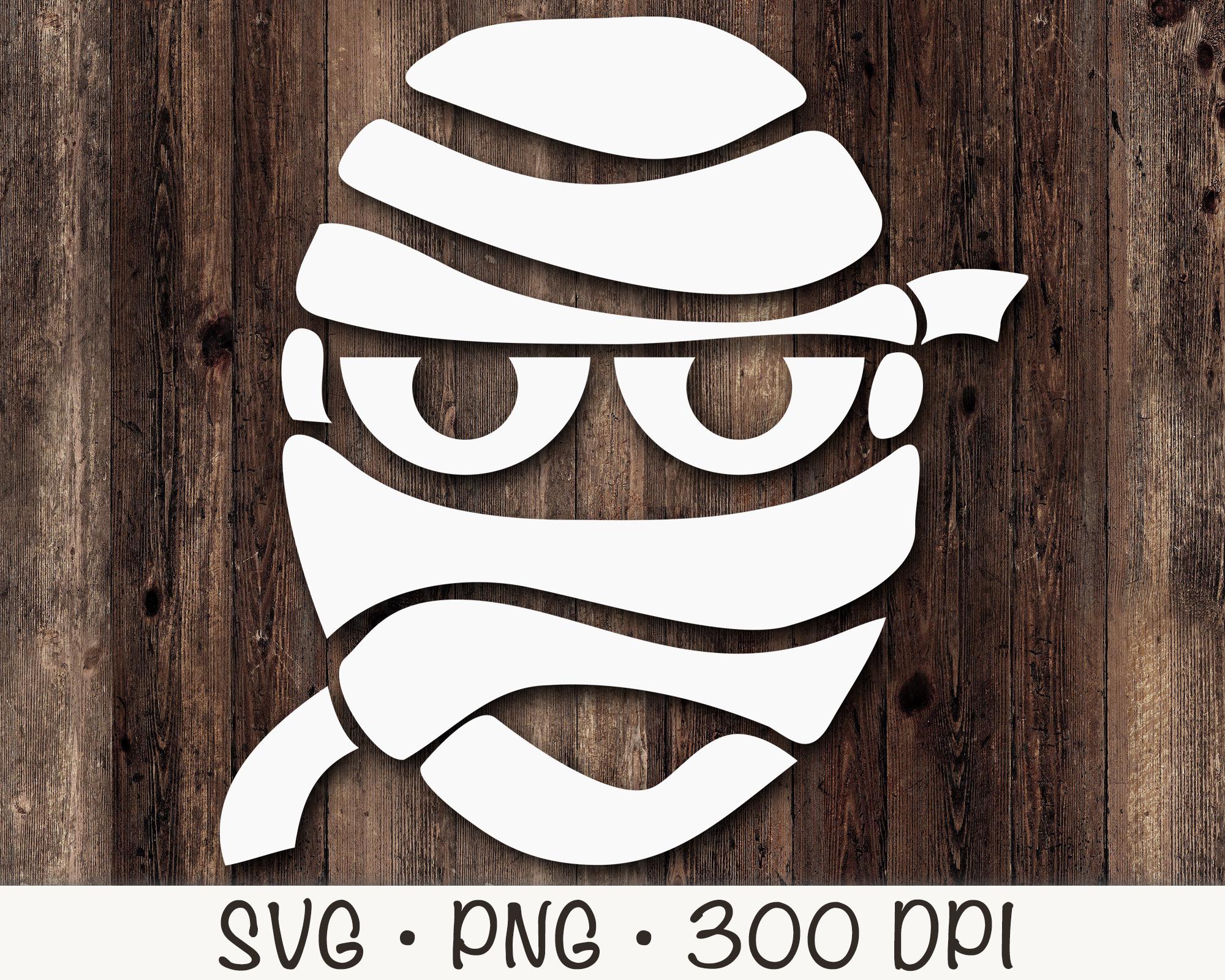 Mummy Face SVG, Mummy Face PNG, Sublimation, Halloween Face, Instant ...