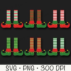 Elf Stockings SVG, Elf Legs PNG, Elf Clip Art, Cute Elf Legs, Elf Feet ...
