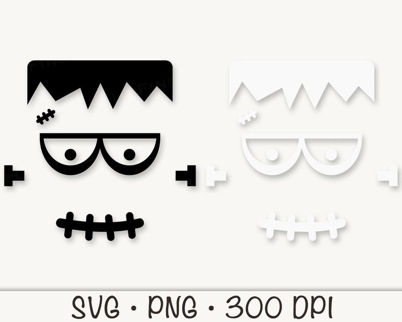 Frankenstein Face SVG, Frankenstein Face PNG, Halloween Sublimation ...