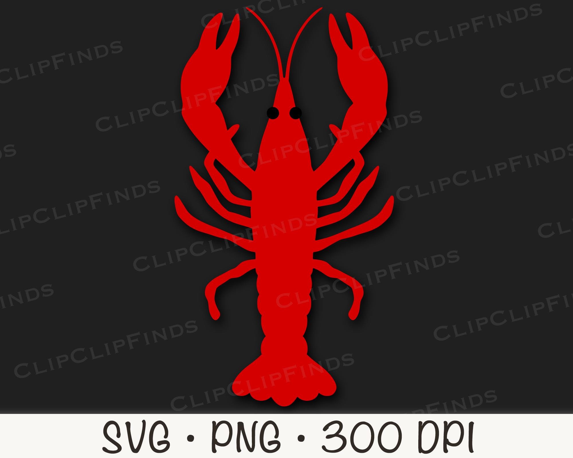 Crawfish SVG, Crawfish Boil, Vector Cut File, Crawfish PNG, Transparent ...