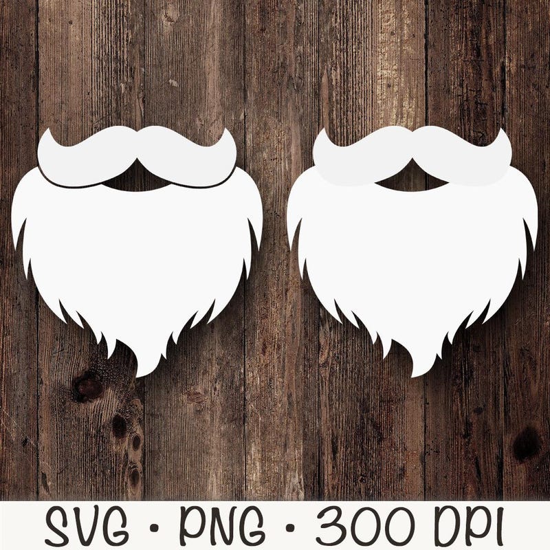 Santa Mustache Template - Etsy