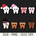 Christmas Tooth Fairy, Santa Claus Tooth Bag SVG, PNG, Dentist, Boy ...