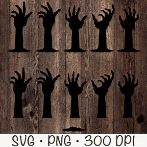 Zombie Hand SVG, Zombie Hand PNG, Zombie Hand Silhouette, Zombie Hand ...