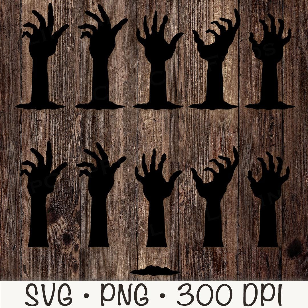 Zombie Hand SVG, Zombie Hand PNG, Zombie Hand Silhouette, Zombie Hand ...