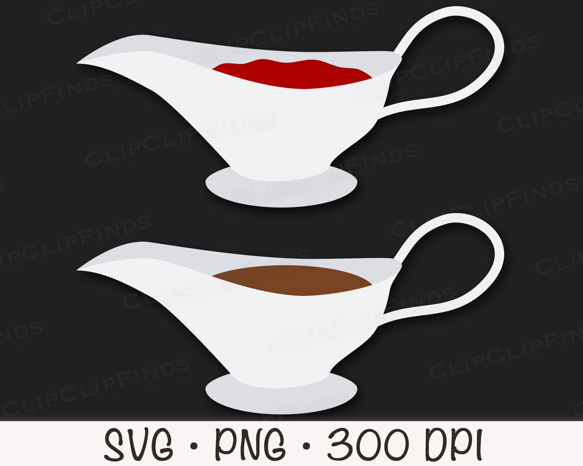 Gravy SVG, Cranberry Sauce SVG, PNG, Clip Art, Thanksgiving Dinner ...