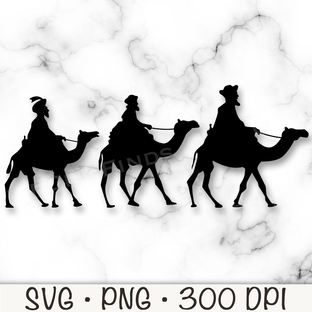 Three Wise Men, Three Kings SVG, Reyes Magos, Vector File , PNG ...