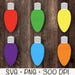 Christmas Light Bulb, Tree Lights, Individual Bulbs, SVG, PNG, Clip Art ...